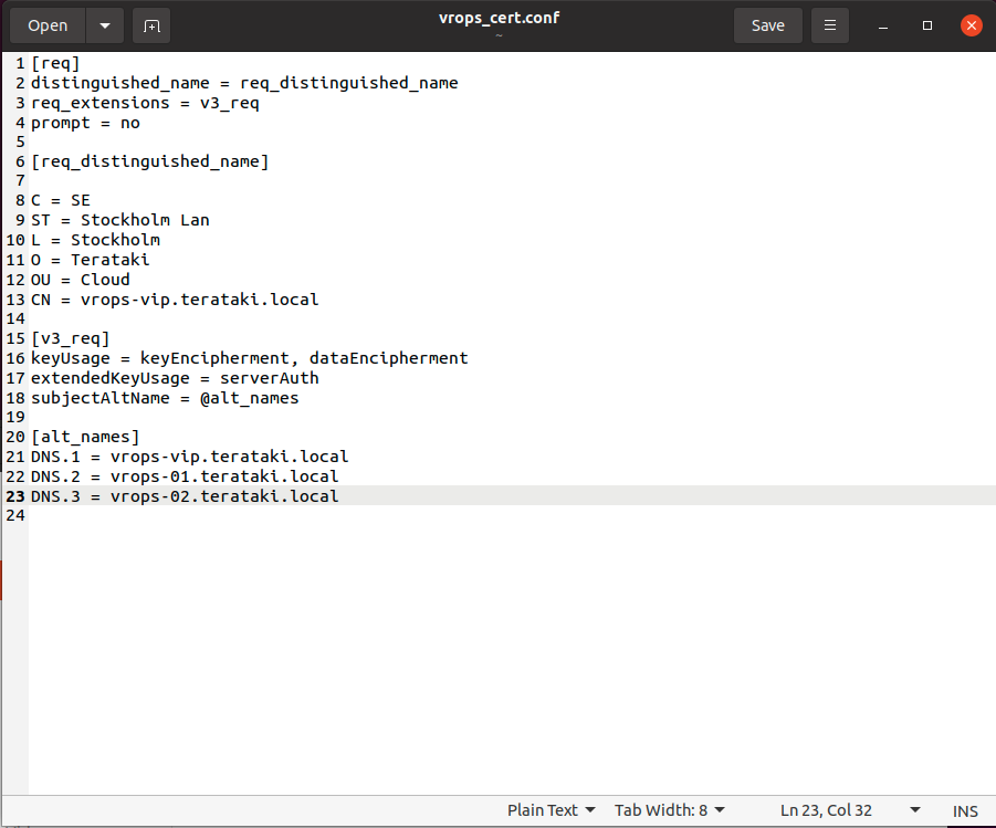 Create Csr With A Configfile Using Openssl On Ubuntu Terataki