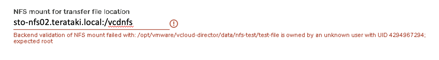 Vcd Backend Validation Of Nfs Failed With Is Owned By An Unknown User Terataki